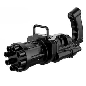Toy Machine Gun, Battery-Operated, Rotating Barrels, Black : Amazon.in ...