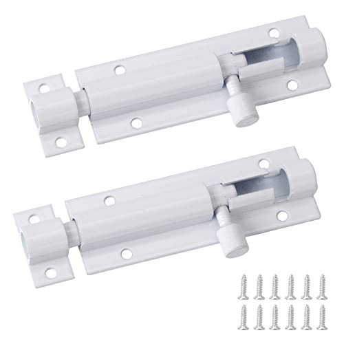 Door Lock Bolts, 2 Pack Slide Bolts Lock Stainless Steel Gate Lock ...