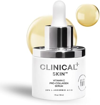 Amazon.com: Clinical Skin Vitamin C Pro-Collagen Serum, Vitamin E, Anti ...