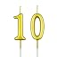 Amazon.com: 10th Birthday Candles, Black Number 10 Candle for Cake ...