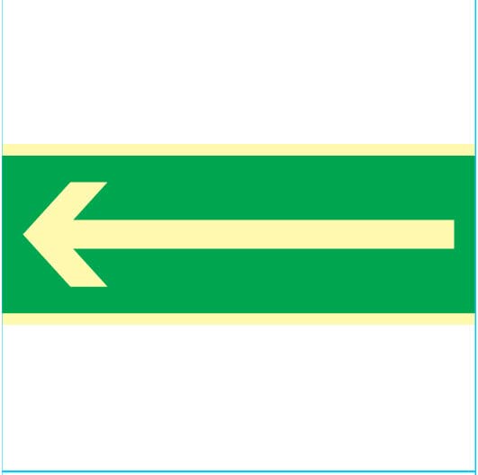 Left Arrow Radium Night Glow Sign Sticker : Amazon.in: Office Products