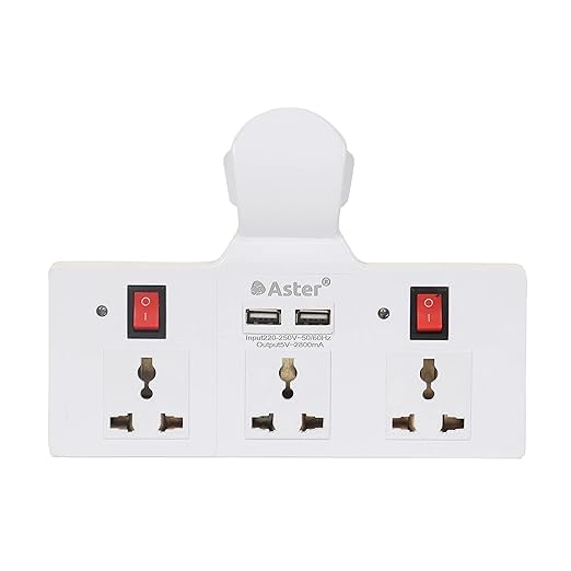 BM Cordless Extension Board with USB Ports & 3 Universal Sockets with ...