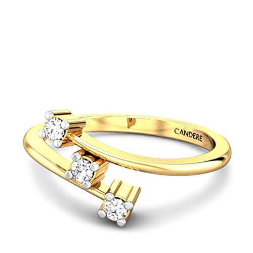 Candere By Kalyan Jewellers 18KT Yellow Gold and Diamond Ring for Women ...