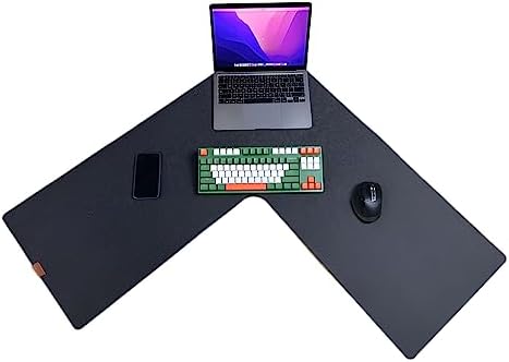 Amazon.com : L Shaped Mouse Pad, Corner Desk Mat 40In x 16In Antislip ...
