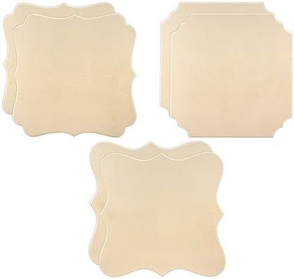Amazon.com: 6 Pack Unfinished Wooden Plaques 12"x12"-0.25 Inch Thick ...