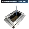 R4 Insulated Galvanized Ceiling Register Box - Connects Register Vent ...
