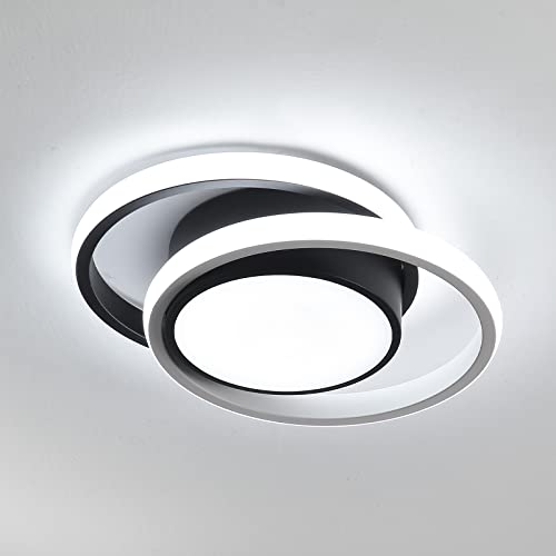 Dorlink LED Ceiling Lights, Round Flush Mount Ceiling Light, 32W Black ...
