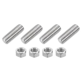uxcell 1/2"-13 Fully All Threaded Rod, 4Pcs 304 Stainless Steel Long ...