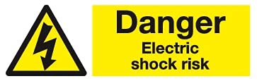 Buy Danger Electric shock risk sign pvc Waterproof Safety Signature ...