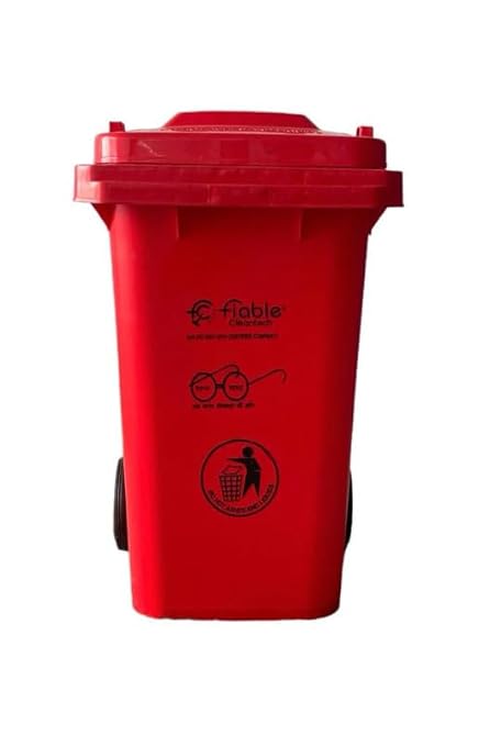 Fiable Cleantech 100 Litre Wheeled Plastic Dustbin with Lid | Durable ...