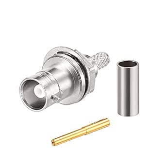 Amazon.com: Artemisia Mini BNC 75 Ohm Crimp Jack Straight Bulkhead Connector Compatible with ...