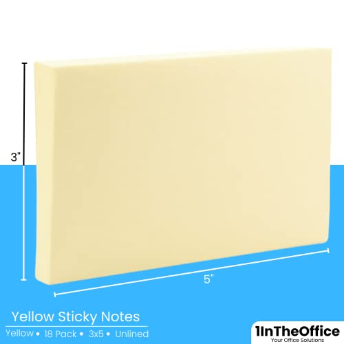 Snapklik.com : 1InTheOffice Yellow Sticky Notes 3x5 Unlined