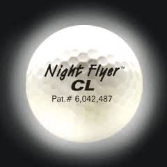 Amazon.com : Night Flyer White LED Glowing Golf Ball - Constant-on (2 ...