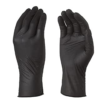 TouchGuard Black Nitrile Sensitive Disposable Gloves Powder Free - Box ...