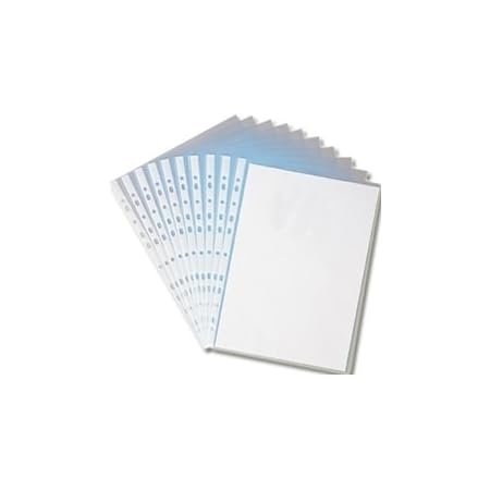 Qty 1000 A4 Clear Plastic Multi Punched Pockets Folders Wallets Filing ...