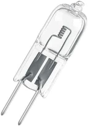 12V Halogen Capsule Light Bulb, G6.35 Base, 12V 100W, Clear Glass, Pin ...