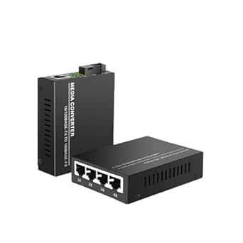 1pair FTTH 10/100/1000M Fiber Optic Converter 25km Ethernet Media ...