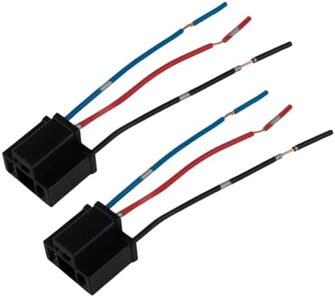 2 x H4 Headlight Bulb Holder Connector Wire Fit Most Cars 3 Pin ...