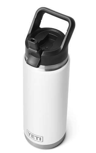 YETI Rambler, Stainless Steel Vacuum Insulated Straw Bottle with Straw ...