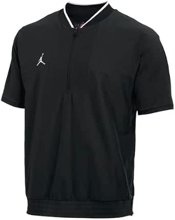 Nike Mens Jordan Lightweight Short Sleeve Coaches' Jacket Black/White ...
