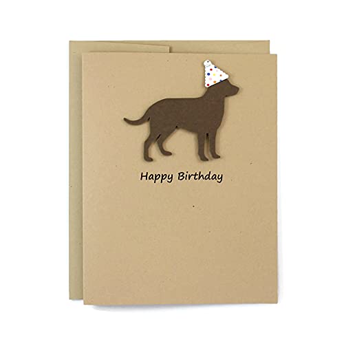 Amazon.com: Chocolate Labrador Retriever Birthday Card | Handmade ...