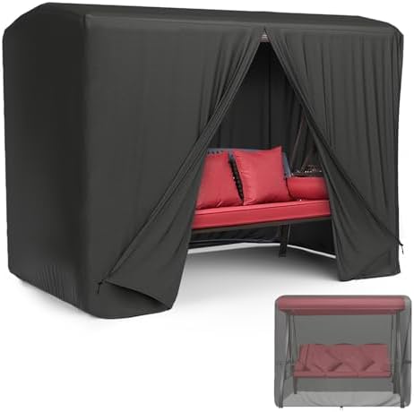 Amazon.com : Outdoor Swing Cover Patio Swing Cover 3 Triple Seater ...