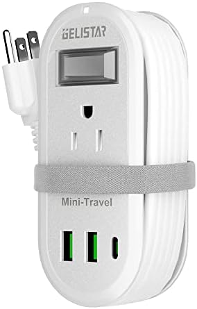 Amazon.com: Travel Power Strip with USB Outlet,Travel Small Surge ...