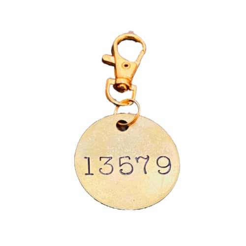 Amazon.com: Customizable Number Keychain Label | Up to 5 Digits | Hand ...