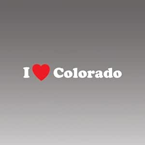 Amazon.com: (2x) I Love Colorado - White - Sticker - Decal - Die Cut ...
