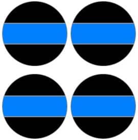 Amazon.com: Thin Blue Line Circle Sheet of 4 - Police Window Bumper ...