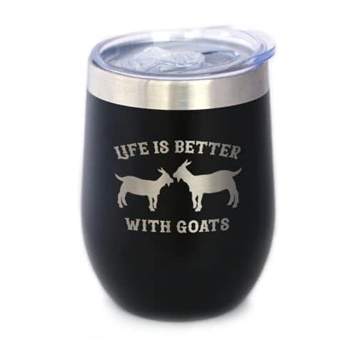 Amazon.com: Life is Better With Goats - Wine Tumbler Glass with Sliding ...