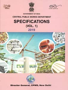 CPWD Specifications 2019 (Civil Works) (in 2 Vols.): unknown author ...