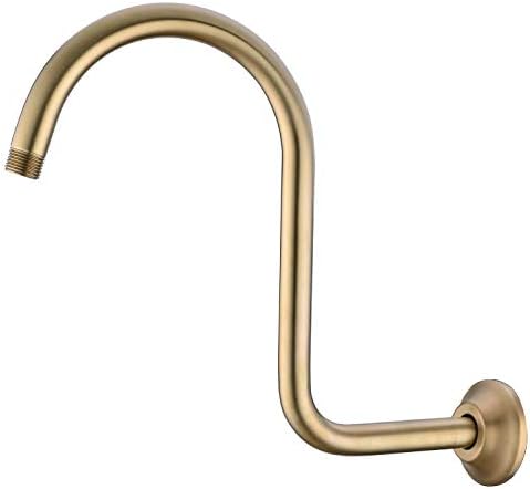 Delta Faucet 14-inch Ceiling Mount Shower Arm and Flange, Gold Straight ...