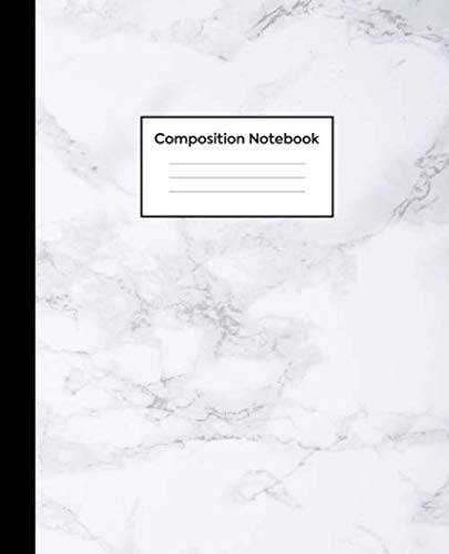 Composition Notebook: Wide Rule, Soft White Marble Compositon Book for ...