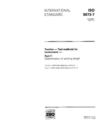 ISO 9073-7:1995, Textiles - Test methods for nonwovens - Part 7 ...