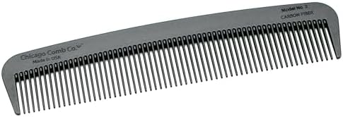 Amazon.com : Chicago Comb Model 1 Carbon Fiber, Made in USA, smooth ...