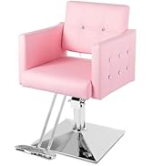 Amazon.com: Halamine Barber Chair Reclining,Pink Salon Chair for Hair ...