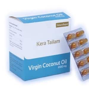 Sahasrayogam Kera Tailam Virgin Coconut Oil 1000 mg Softgel Capsules ...