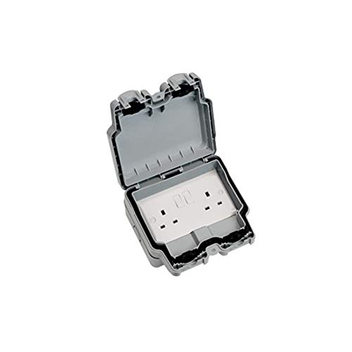 Hamilton Elemento IP66 2 Gang 13A Switched Outdoor Socket : Amazon.co ...