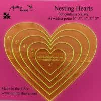 Amazon.com: Nested Heart Templates for Quilting and Crafts