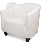 Amazon.com: Treaful Club Chair Slipcover, 1 Piece Black Stretch Barrel ...