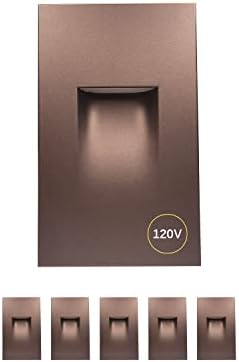 LEONLITE Premium Series 5CCT 120V LED Step Lights, Dimmable 3.5W Indoor ...