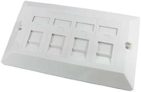 World of Data® - Dual Gang CAT5e Faceplate 4 Port with quad 50 x 25 ...