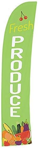 Amazon.com : Vispronet Fresh Produce Feather Flag – 2.6ft x 11.2ft ...
