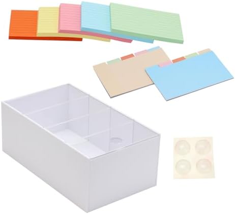 Amazon.com : YINSHCO 3x5'' Index Card Holder, Acrylic Business Index ...