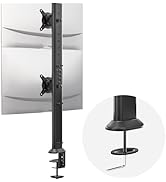 HEMUDU Dual Monitor Stand, Vertical Stack Screen Free-Standing Monitor ...