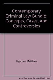 Amazon.com: BUNDLE: Lippman, Contemporary Criminal Law, 2e and ...