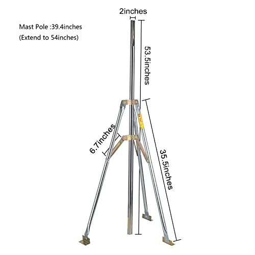 Snapklik.com : Antenna Tripod TV Antenna Mast PoleOutdoor Antenna Mount ...