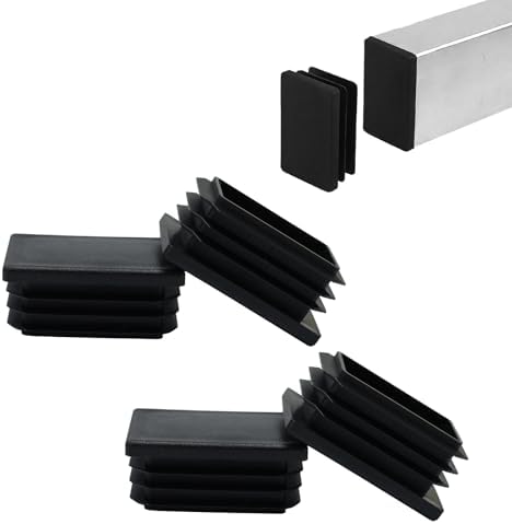4 Pack 1-1/2"x1 Rectangular Tube End Cap Plastic Plugs, Rectangular ...