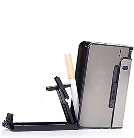 Niyanta Focus Ultra Thin Cigarette Case with inbuilt Cigarette Lighter ...